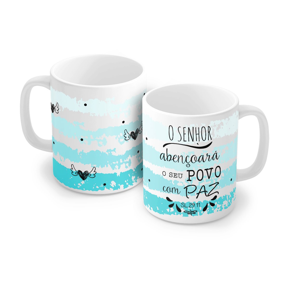 BMB Canecas - cod: 7032 - Caneca de Porcelana 320 ml decoração faixa ...
