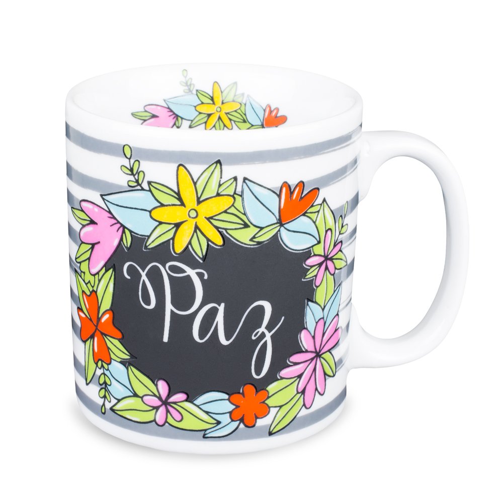 BMB Canecas - cod: 39 - Caneca de Porcelana 320 ml decoração faixa- Paz
